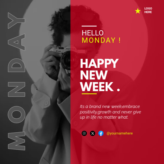 Plantilla de happy new week design template post | PosterMyWall