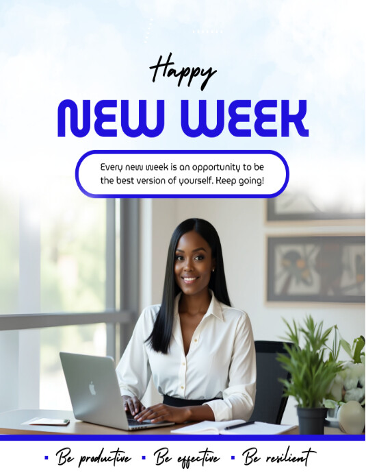 Plantilla de Happy New Week Flyer design template | PosterMyWall