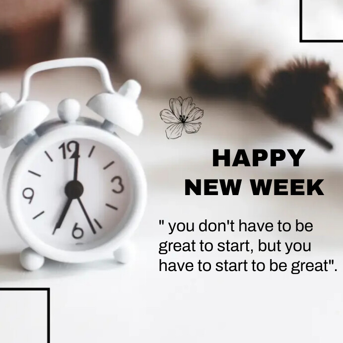 Copy of Happy new week flyer template | PosterMyWall