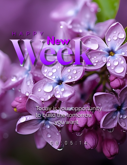 Plantilla de HAPPY NEW WEEK FLYER TEMPLATE | PosterMyWall