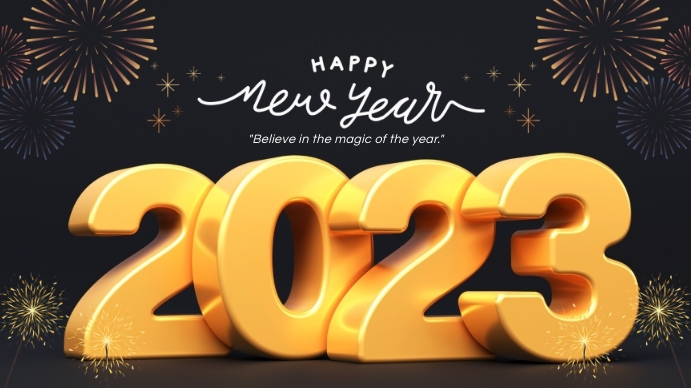 Plantilla de Feliz año Nuevo 2023 Banner | PosterMyWall