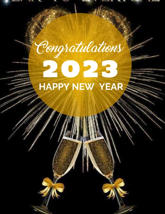 happy new year 2023 flyers Template | PosterMyWall
