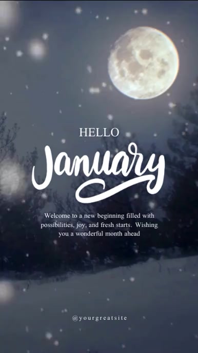 Happy New Year 2024 (hello january) Template | PosterMyWall