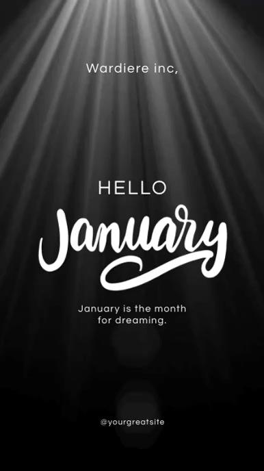 Copy of Happy New Year 2024 (hello january) | PosterMyWall
