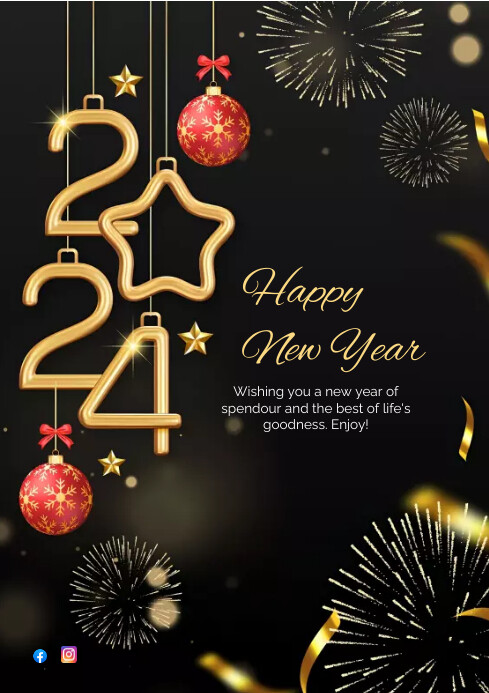 Copy of HAPPY NEW YEAR 2024 | PosterMyWall