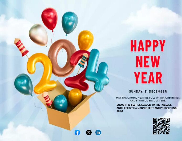 happy new year 2024 Templat | PosterMyWall