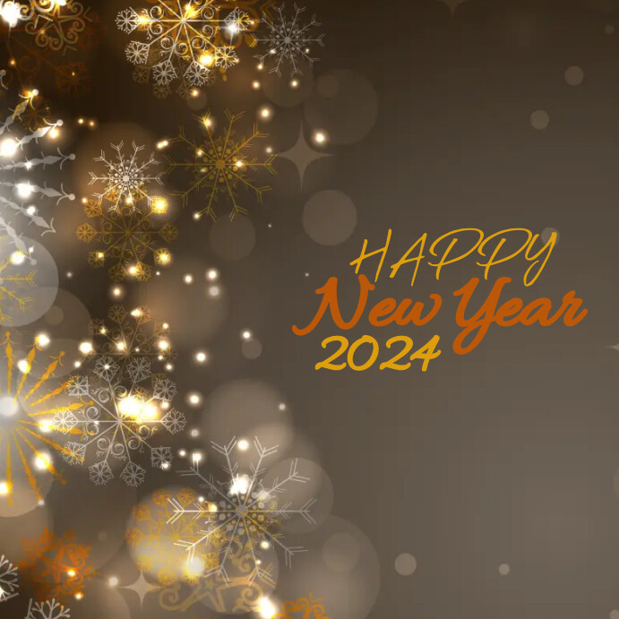 Happy new year 2024 Instagram post 2024 Template | PosterMyWall