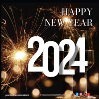 Happy New Year 2024 Wishes Template | PosterMyWall