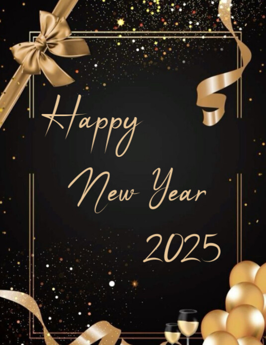 Happy-new-year-2025-beautiful-Flyer Template | PosterMyWall