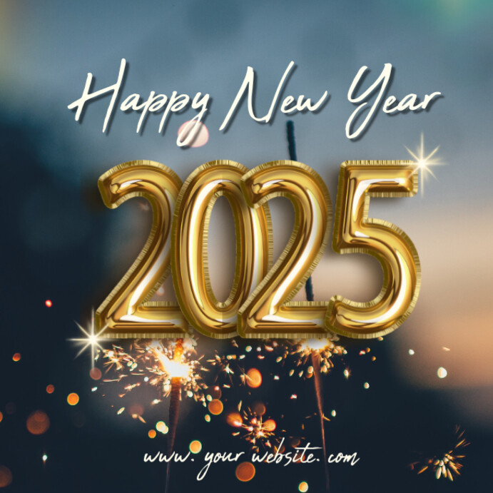 Modèle Happy-New-Year-2025-Beautiful-Instagram-Post | PosterMyWall