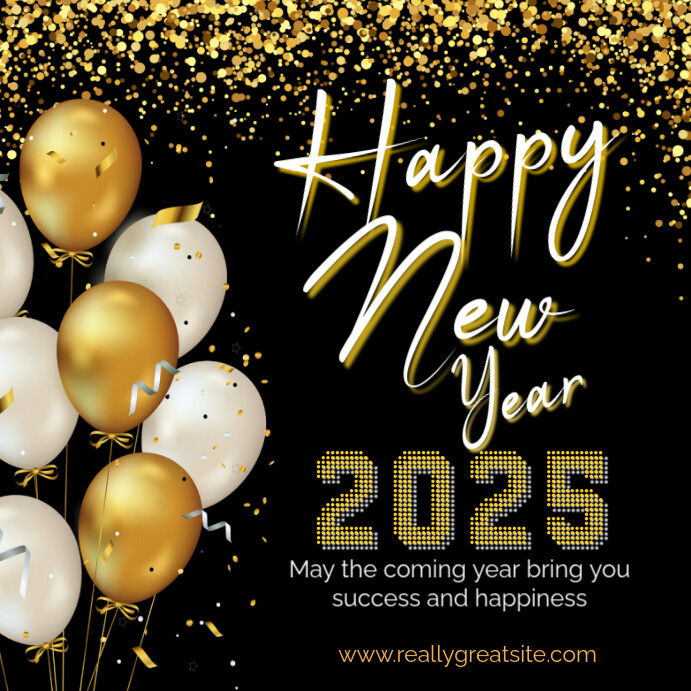Happy New Year 2025 design Instagram Post Template | PosterMyWall