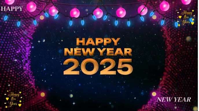 Happy New Year 2025 Digital Display (16:9) Template | PosterMyWall