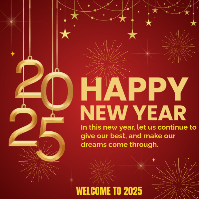 Happy new year 2025 flyer Template | PosterMyWall