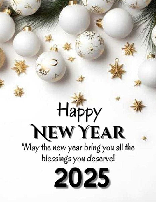 Happy New Year 2025 Flyer Template | PosterMyWall