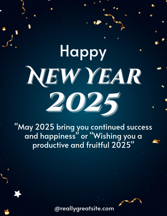 Happy New Year 2025 Flyer Template | PosterMyWall