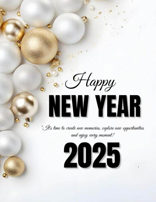 Happy New Year 2025 Flyer Template | PosterMyWall