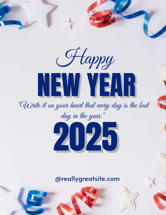 Happy New Year 2025 Flyer Template | PosterMyWall
