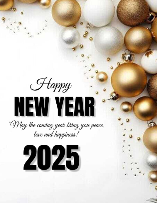 Happy New Year 2025 Flyer Template | PosterMyWall