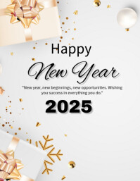 Welcome New Year 2025 Flyer Template | PosterMyWall