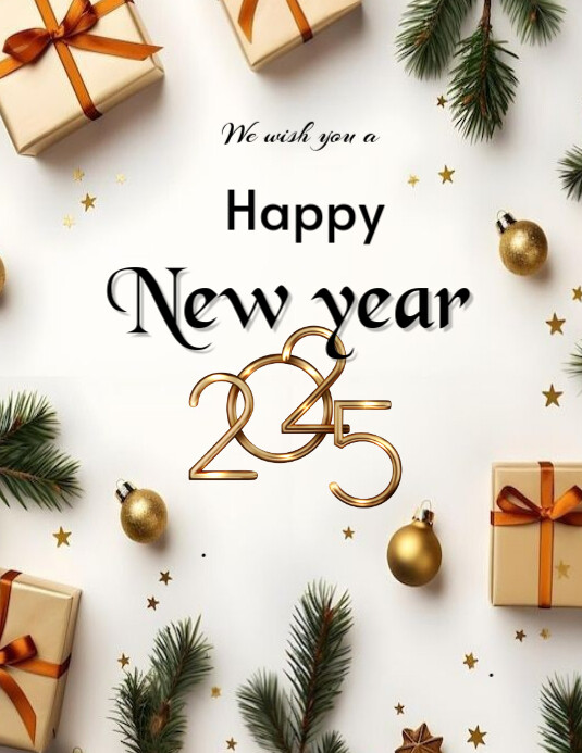 Happy New Year 2025 Flyer Template | PosterMyWall