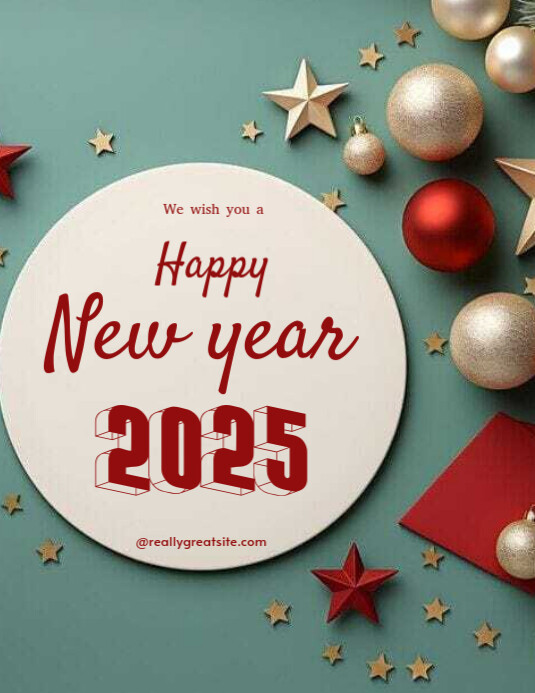 Happy New Year 2025 Flyer Template | PosterMyWall