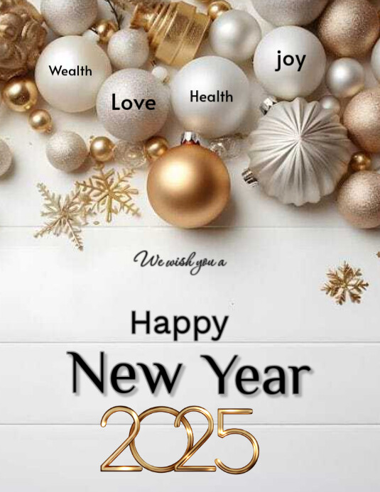 Plantilla de Happy New Year 2025 Flyer Template | PosterMyWall