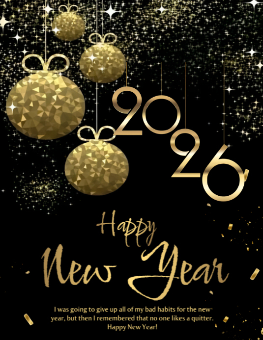 Happy New Year 2025 Greeting Flyer. Template | PosterMyWall
