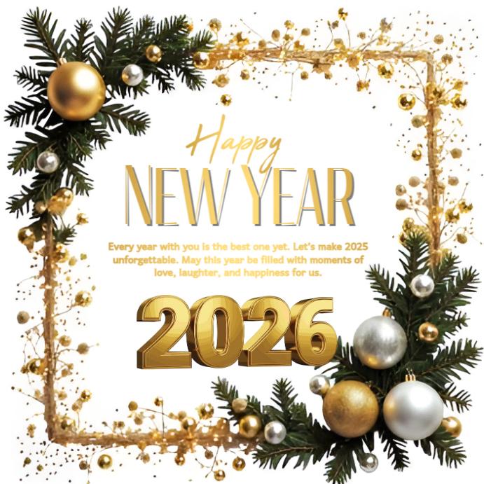 Happy New Year 2025 Greeting Instagram Post. Template | PosterMyWall