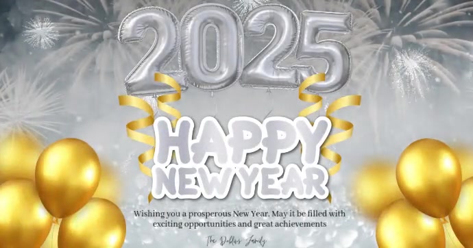 happy new year 2025 message design template | PosterMyWall