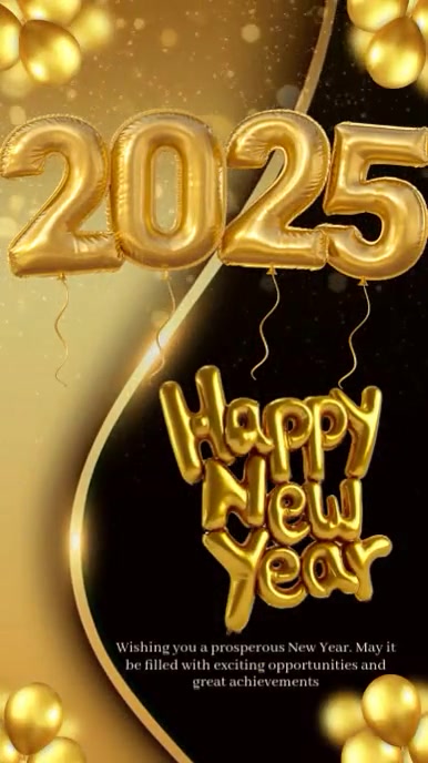happy new year 2025 message design template | PosterMyWall