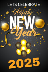 Happy New Year 2025 Poster Template | PosterMyWall