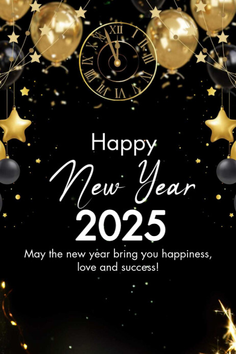 Plantilla de Happy New Year 2025 Poster | PosterMyWall