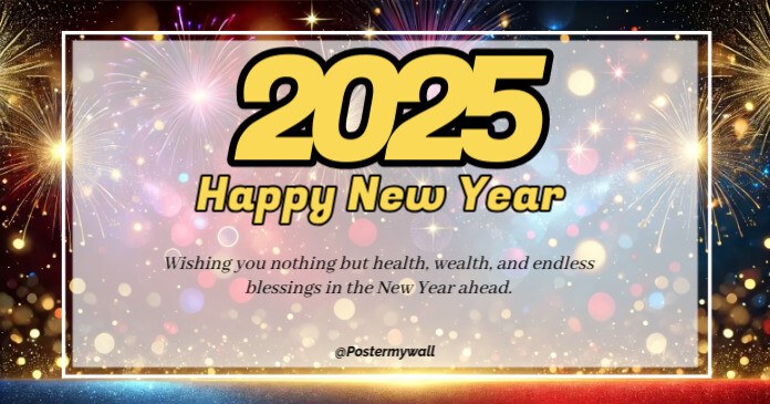 Happy New year 2025 poster template | PosterMyWall
