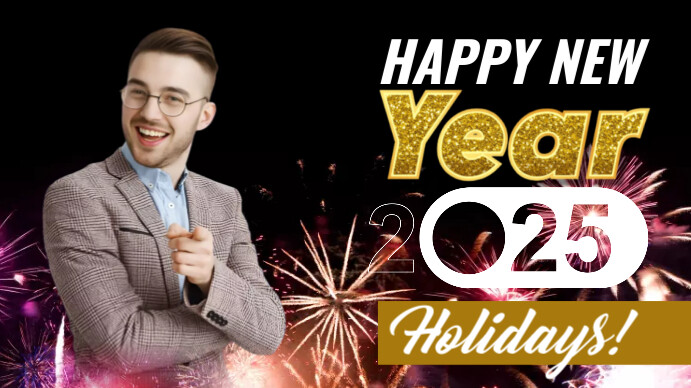 Happy New year 2025 thumbnail Template | PosterMyWall
