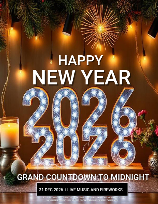 Modèle Happy new year 2026 | PosterMyWall