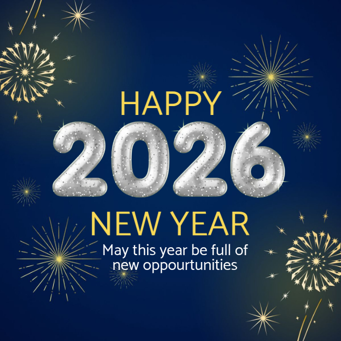 Happy New Year 2026 design template | PosterMyWall