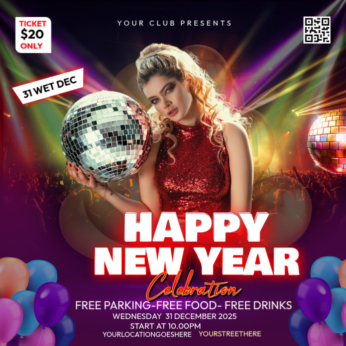 HAPPY NEW YEAR 2026 Template | PosterMyWall