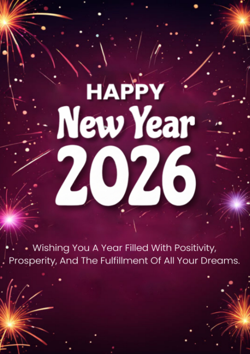 Modèle Happy New Year 2026 | PosterMyWall
