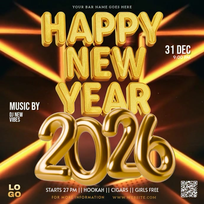 Modèle Happy New Year 2026 | PosterMyWall