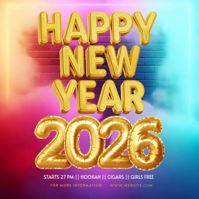 Modèle Happy New Year 2026 | PosterMyWall