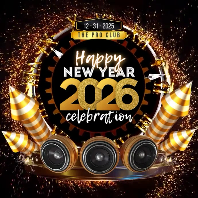 Modèle Happy New Year 2026 | PosterMyWall