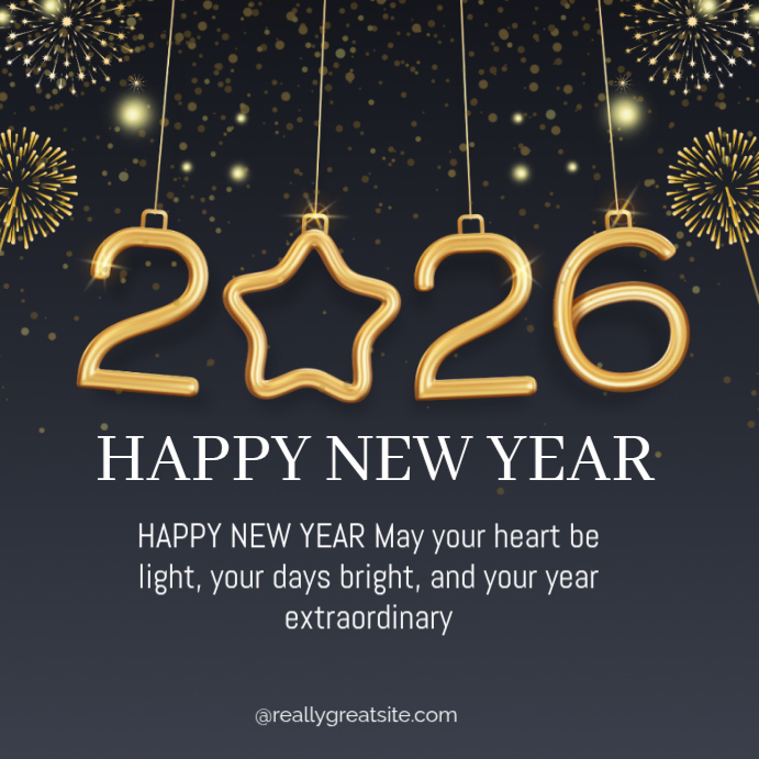Happy new year 2026 Template | PosterMyWall