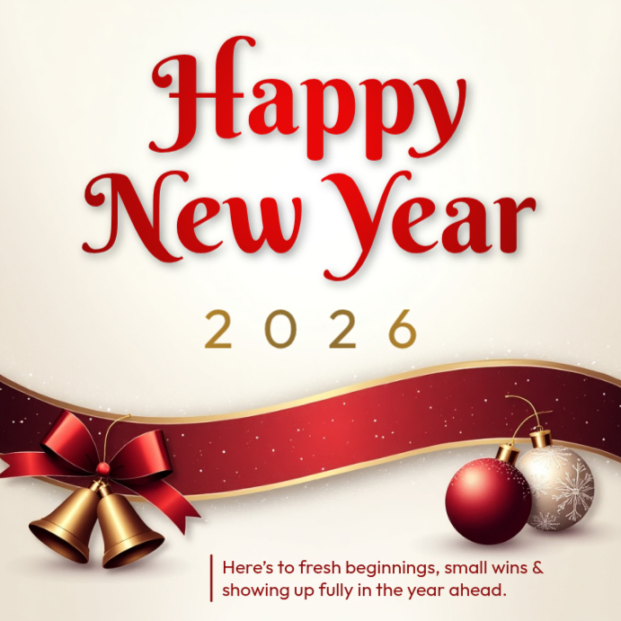 Plantilla de Happy New Year 2026 Elegant Holiday Greeting Card Design ...