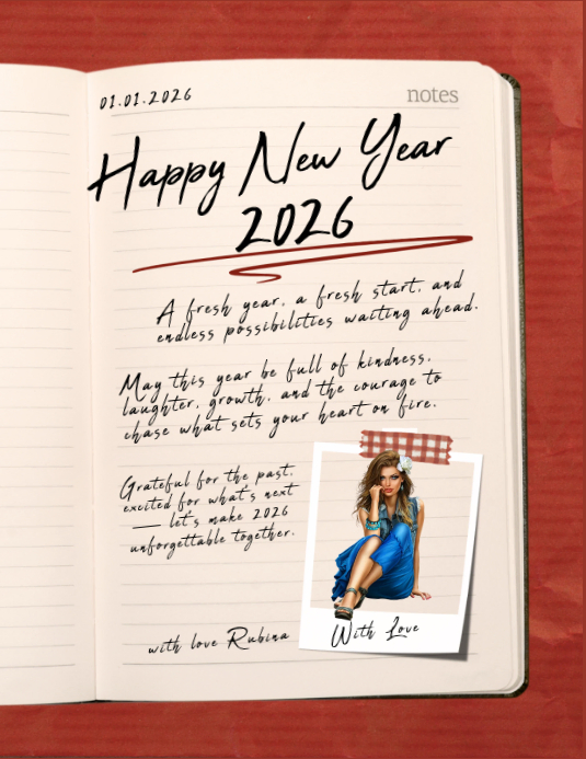 Plantilla de New Year photo frame 2026 Flyer (us Letter) | PosterMyWall