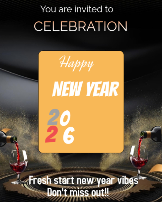 Plantilla de Happy New year 2026 flyer design | PosterMyWall