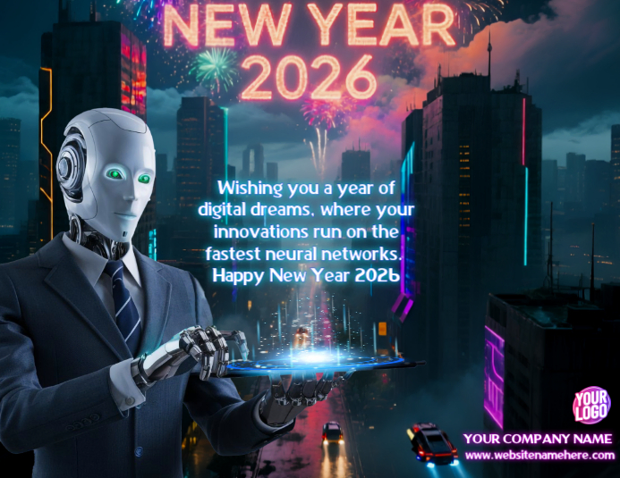 Happy New Year 2026 Greeting Template | PosterMyWall