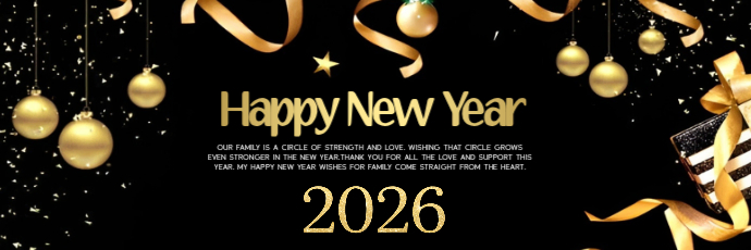 Happy New Year 2026 Twitter Banner Template | PosterMyWall