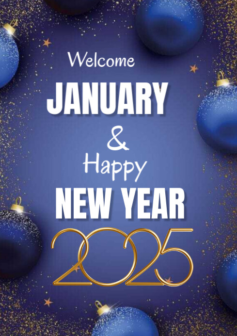 Happy New Year and welcome January Template | PosterMyWall