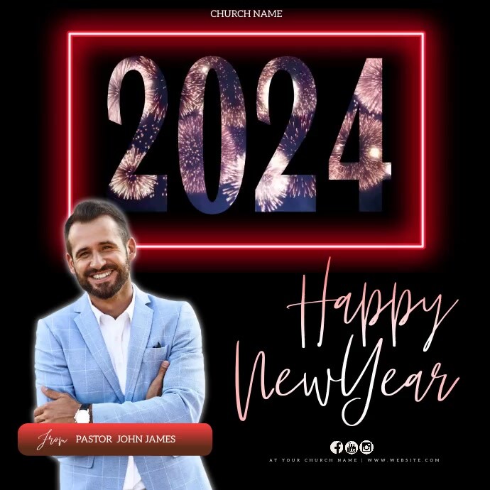 happy new year church instagram post Template | PosterMyWall