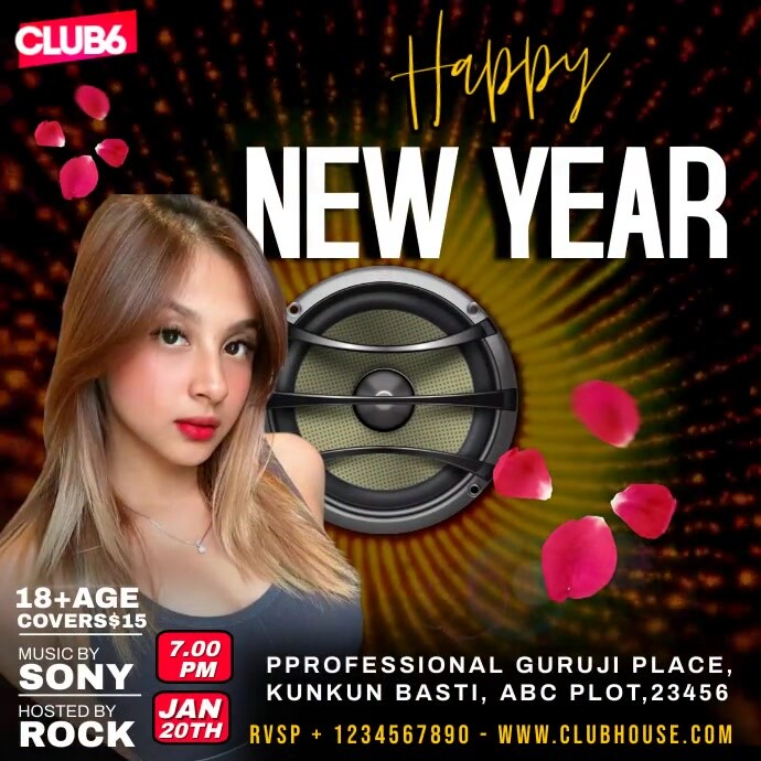 happy new year club Template | PosterMyWall